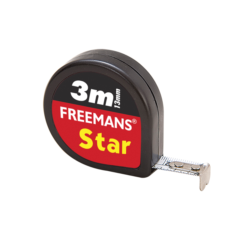 FREEMANS Star 3m:13mm Steel Pocket Measuring Tapes