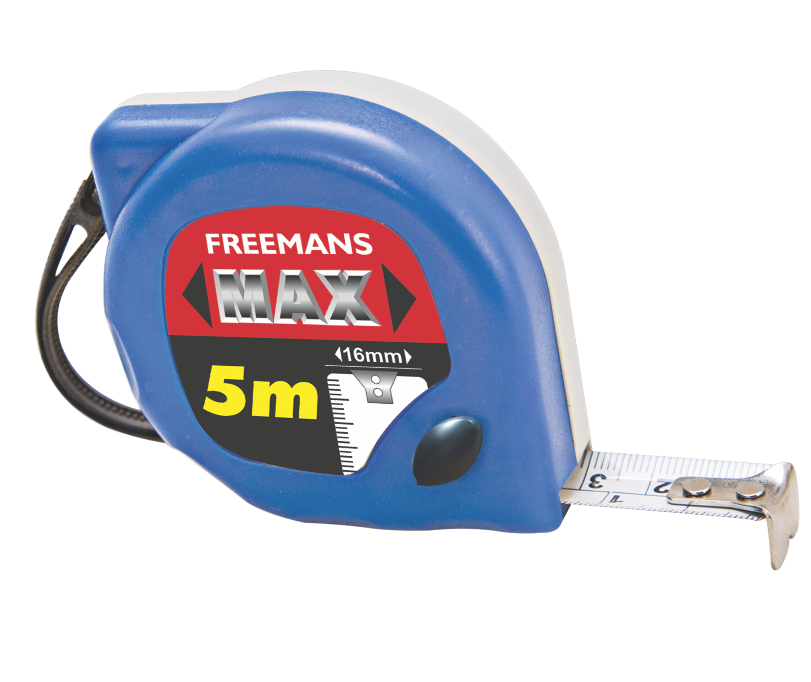 FREEMANS MAX 5m:16mm Steel Pocket Measuring Tape with back lock