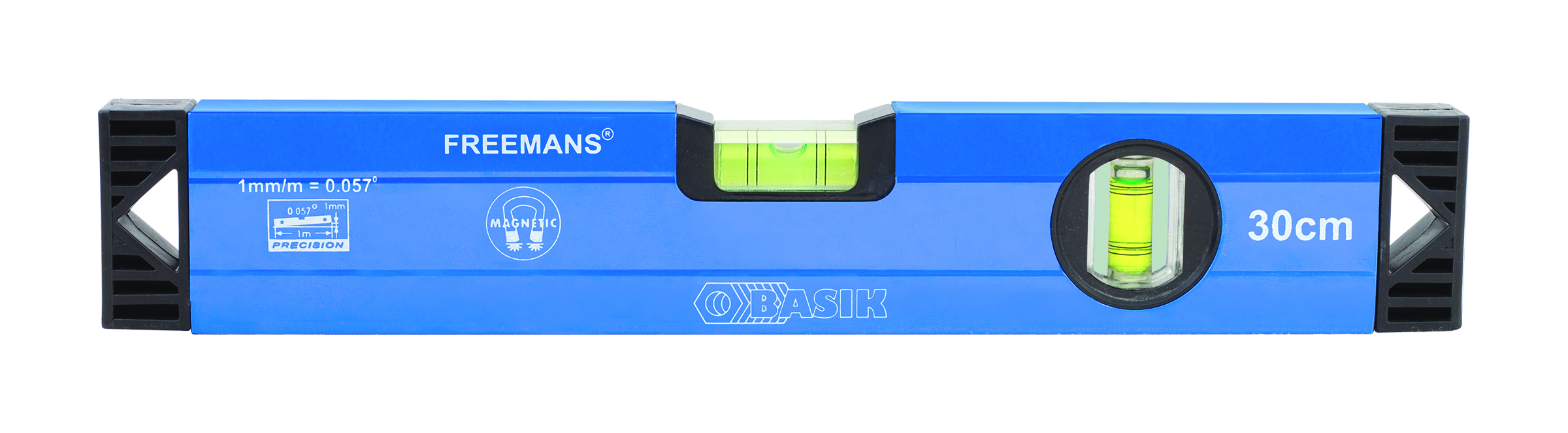 FREEMANS 30cm, 45cm, 100cm BASIK Box Section Aluminium Level