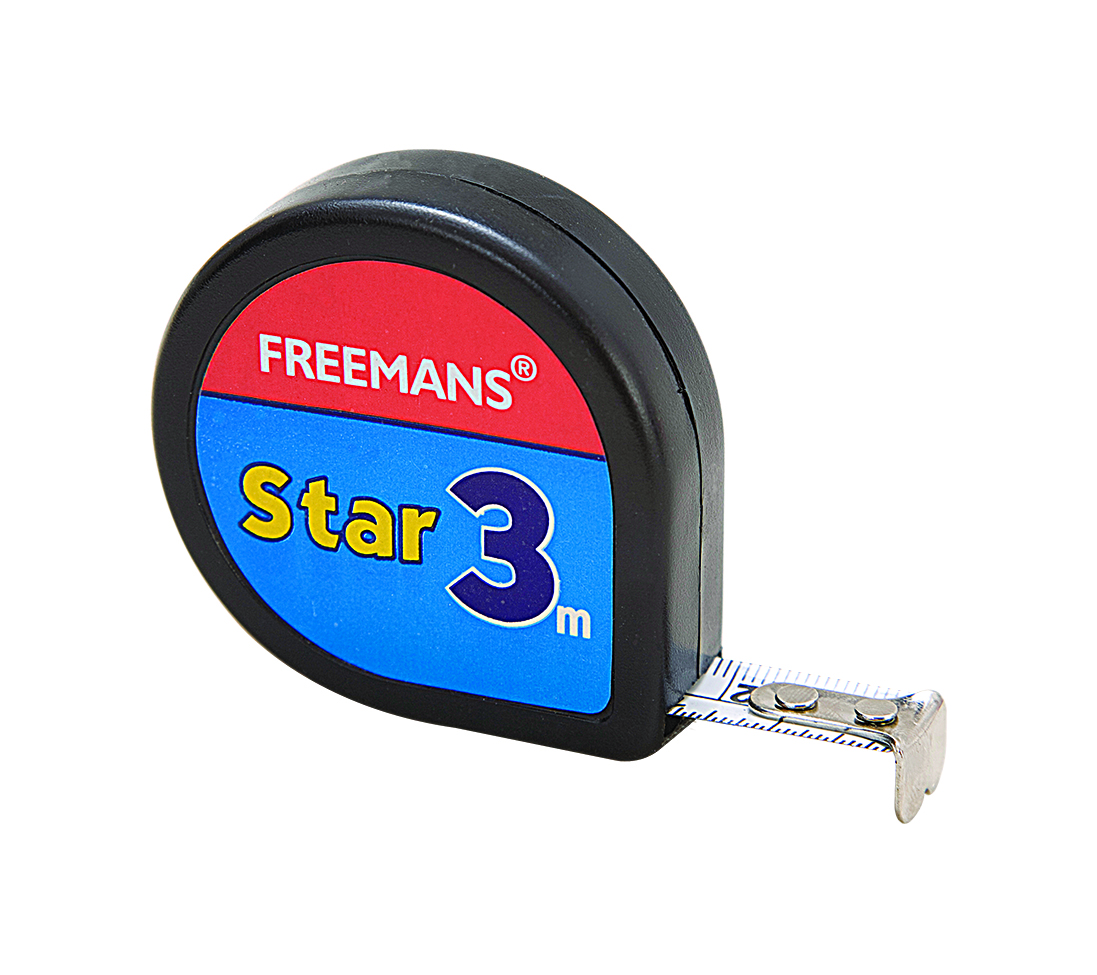 FREEMANS Star 3m:13mm Steel Pocket Measuring Tapes